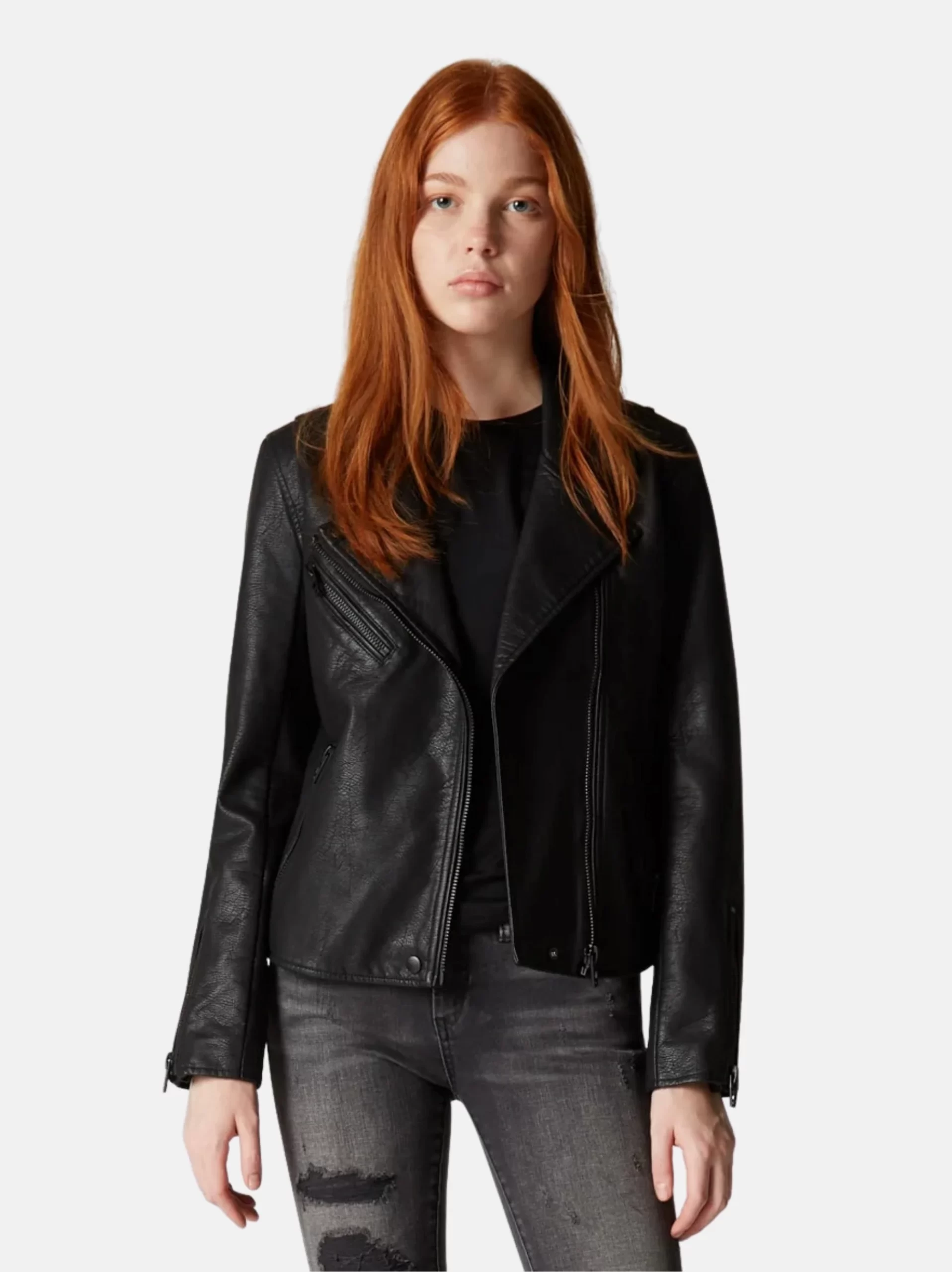 Iconic Rave Black Leather Jacket - Leather Moto